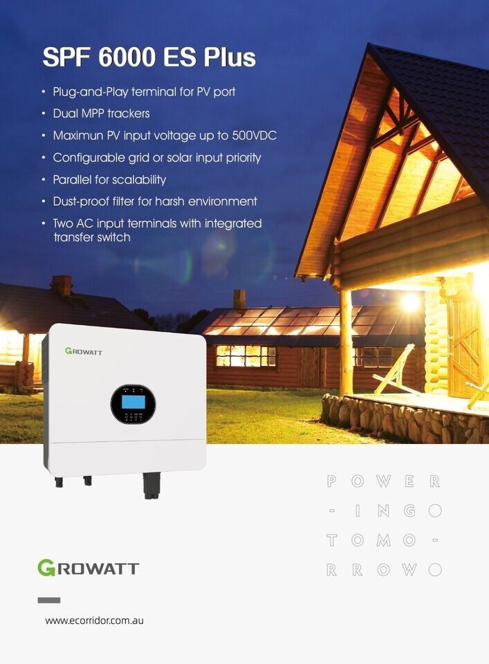 Growatt 6KW Off Grid System:6KW ES PLUS Inverter+Hope 48V 5.5KWh lithi ...