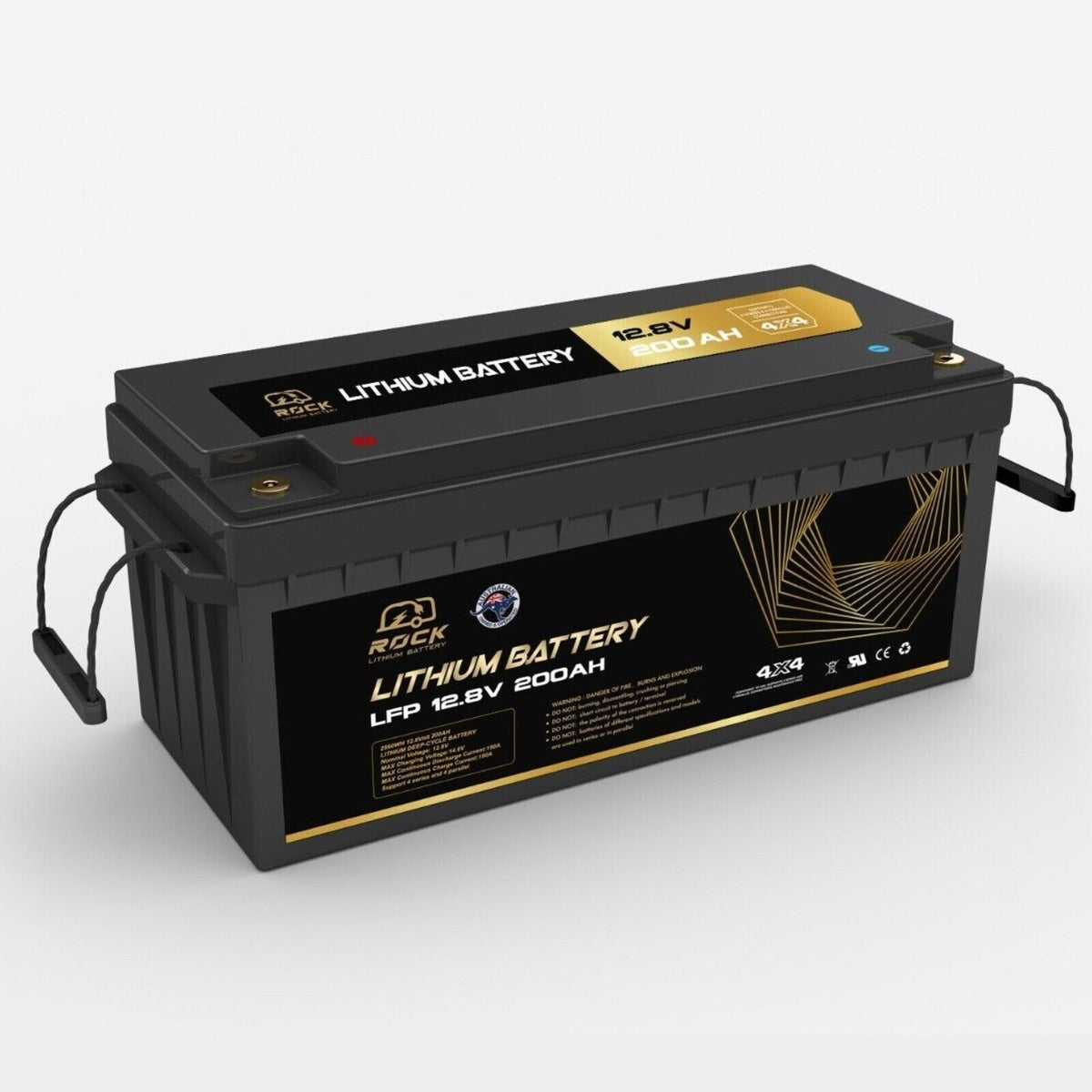 Rock 12V 200Ah Lithium Iron Battery LiFePO4 Rechargeable 4WD/RV – ECORRIDOR