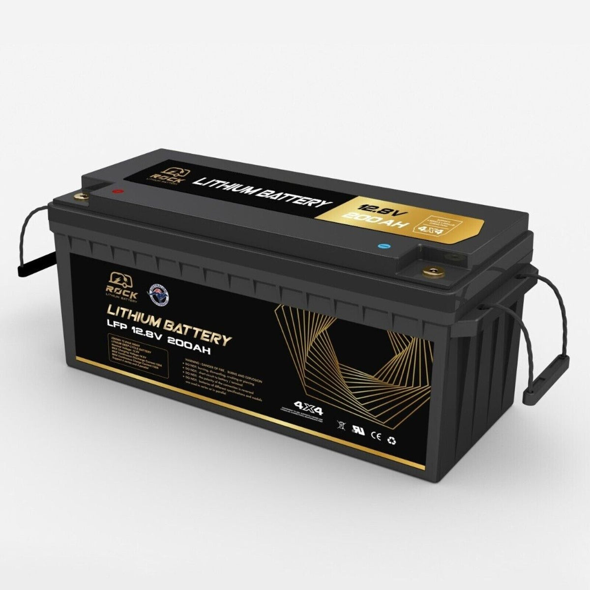 Rock 12V 200Ah Lithium Iron Battery LiFePO4 Rechargeable 4WD/RV – ECORRIDOR