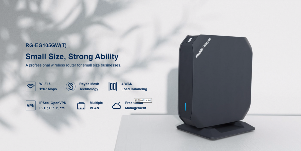 Ruijie Reyee RG-EG105GW(T) Wi-Fi 5 1267Mbps Wireless All-in-One Busine ...