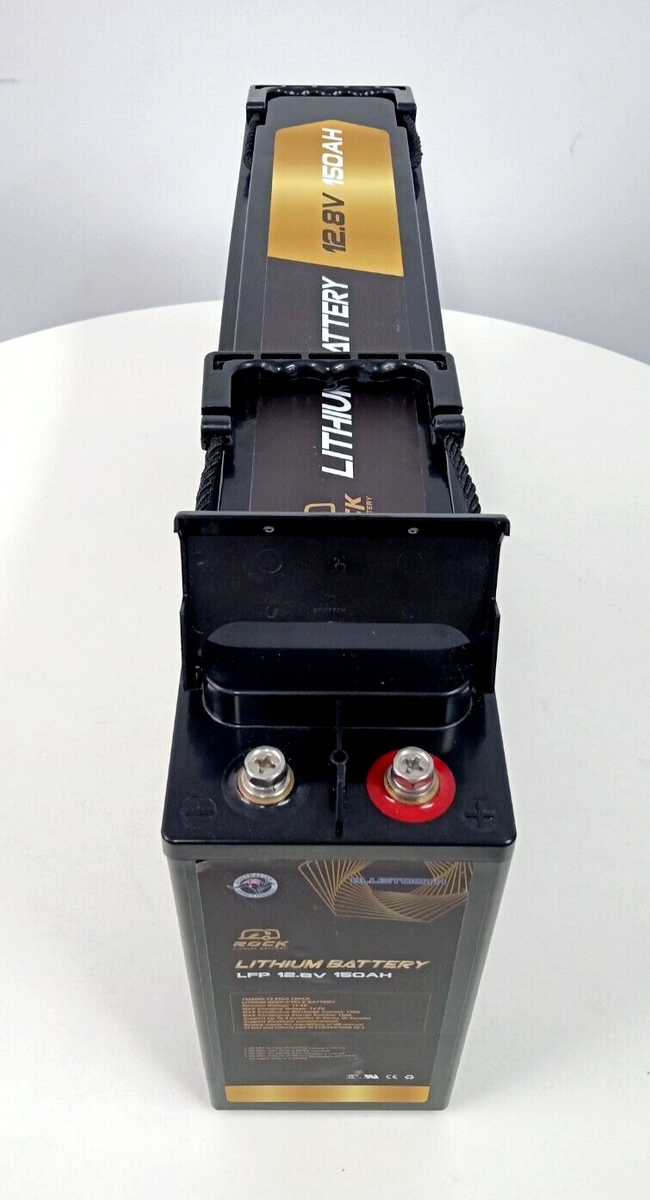 Rock 12V 150Ah Bluetooth Slimline Lithium Ion Battery Rechargeable Dee ...