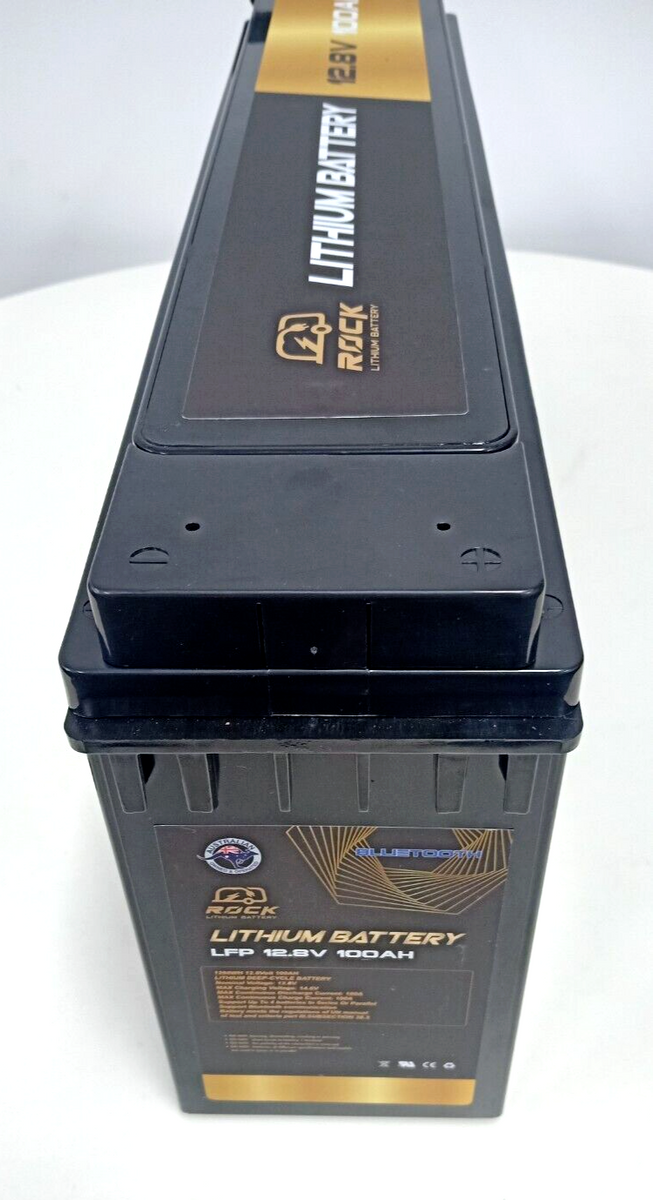 Rock 12V 100Ah Bluetooth Slimline Lithium Battery Rechargeable Deep Cy ...