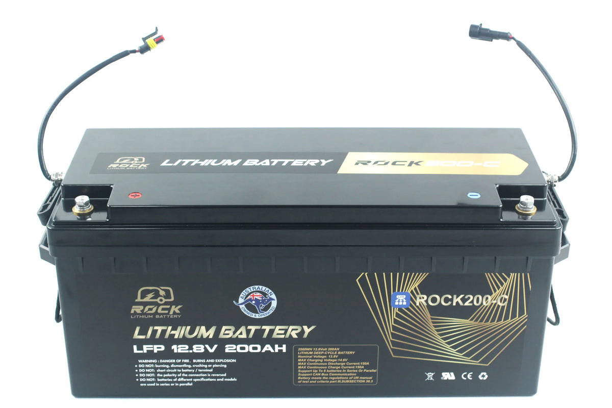 Rock 12V 200Ah Lithium Battery with communication support 6 in series ...